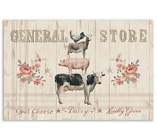 COURTSIDE MARKET General Store 20' X 24' Canvas Wall Art - One-color