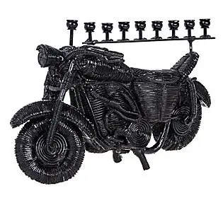 COPA JUDAICA Black Motorcycle Menorah - One-color