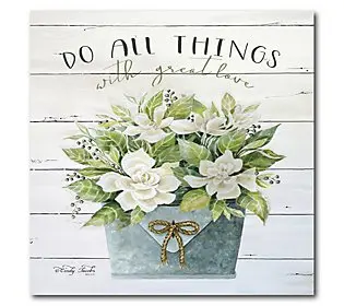 COURTSIDE MARKET Do All Things With Love 16' X 16' Canvas - One-color