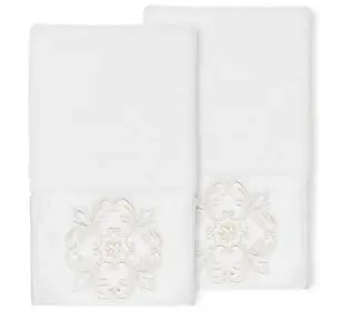 LINUM HOME TEXTILES Alyssa 2pc Embellished Hand Towel Set - One-color