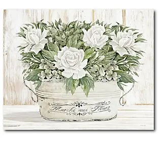 COURTSIDE MARKET Gardenias 16' X 20' Canvas Wal L Art - One-color