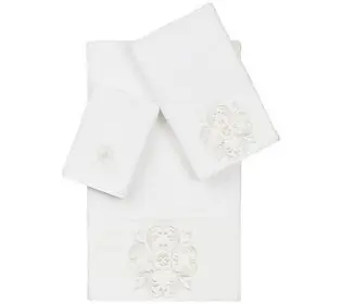 LINUM HOME TEXTILES Alyssa 3pc Embellished Towe L Set - One-color