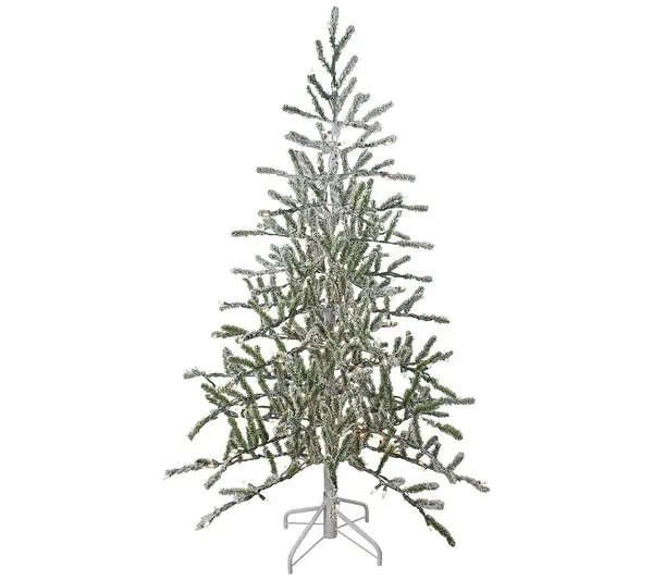 NORTHLIGHT 5' Med Flocked Alpine Twig Faux Tree - One-color