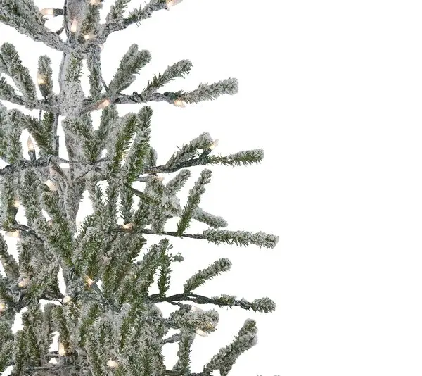 NORTHLIGHT 5' Med Flocked Alpine Twig Faux Tree