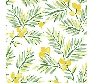 NEXTWALL Citrus Branch Peel And Stick Wallpaper Roll - One-color