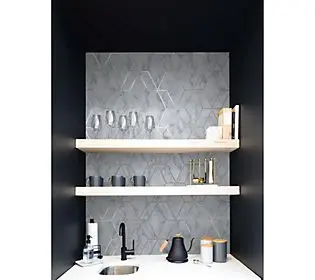NEXTWALL Faux Marble Tile Peel And Stick Wallpa Per Roll