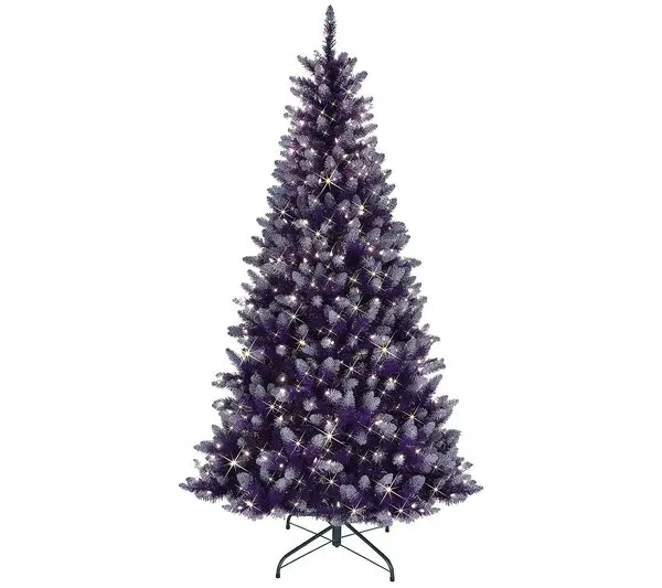 PULEO INTERNATIONAL 6.5' Pre-lit Fashion Purple Christmas Tree - One-color