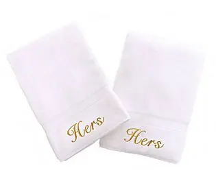 LINUM HOME TEXTILES Hers' And 'hers' 2-piece H And Towels - One-color