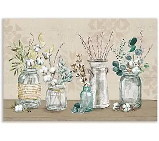 COURTSIDE MARKET Cotton Bouquet I 24x36 Canvas Wall Art - One-color