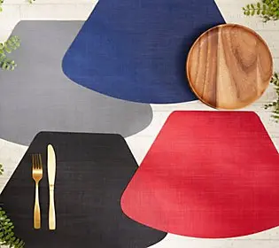 DESIGN IMPORTS Set Of 6 Solid Placemats For Rou D Tables
