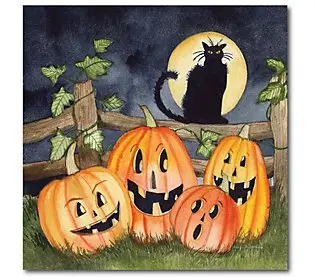 COURTSIDE MARKET Haunting Halloween N 16x16 Can Vas Wall Art - One-color
