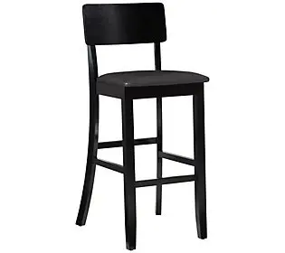 LINON Home Contemporary Kitchen Bar Stool W/bac & Padded Seat - One-color