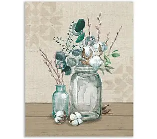 COURTSIDE MARKET Cotton Bouquet Ii 16x20 Canvas Wall Art - One-color