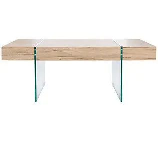 SAFAVIEH Jacob Rectangular Glass Leg Modern Cof Fee Table