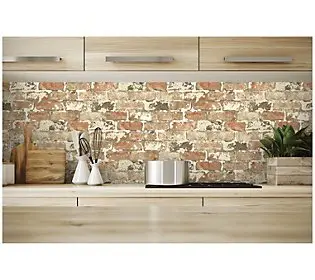 NEXTWALL Weathered Brick Peel And Stick Wallpap Er Roll