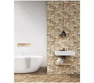 NEXTWALL Weathered Brick Peel And Stick Wallpap Er Roll