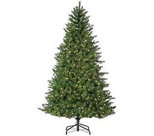GERSON INTERNATIONAL 7.5' High Stone Pine Prelit Tree Gerson Co - One-color