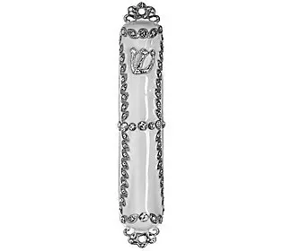 COPA JUDAICA Mezuzah Case White With Stones - One-color