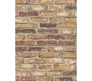 NEXTWALL Faux Rustic Red Brick Peel And Stick W Allpaper Roll - One-color
