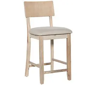 LINON Home Peta Kitchen Counter Stool W/ Back & Padded Seat - One-color