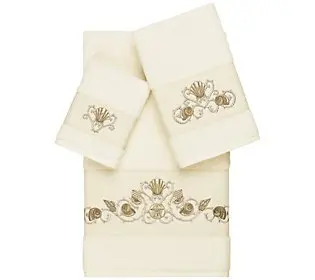 LINUM HOME TEXTILES Bella 3pc Embellished Towel Set - One-color