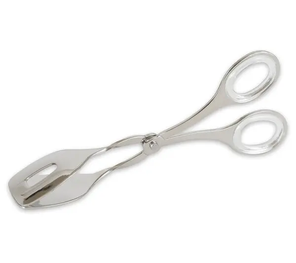 RSVP Large Stainless Steel Serving Tongs With A Rylic Handles - Silver