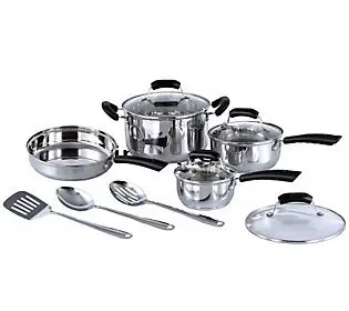SPT 11-piece Stainless Steel Cookware Set - Silver
