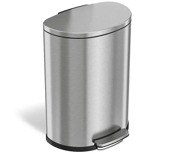 ITOUCHLESS Softstep Semi-round 13.2 Gallon Step Trash Can