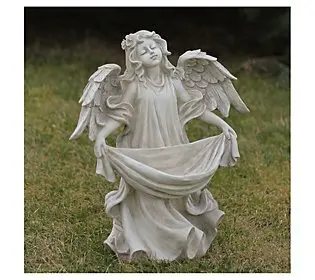 NORTHLIGHT 18.5' Serene Angel Bird Feeder Garde Statue