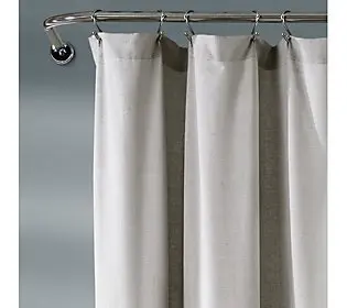 LUSH DECOR Linen Button Shower Curtain 72' X 84' Lush D Ecor