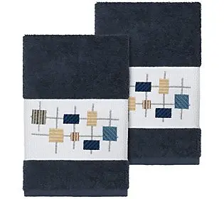LINUM HOME TEXTILES Khloe 2pc Embellished Hand Towel Set - One-color