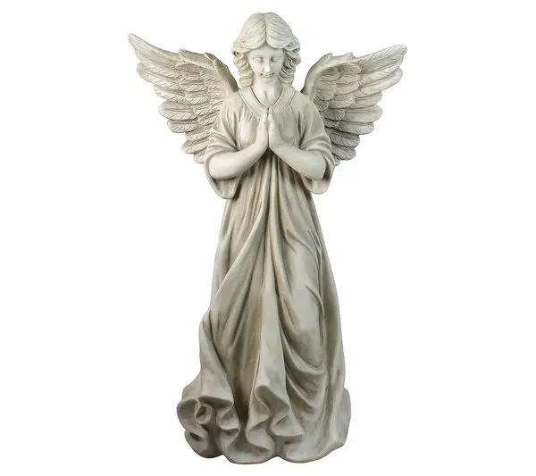 NORTHLIGHT 29.5' Angel Standing In Prayer Garde Statue - One-color