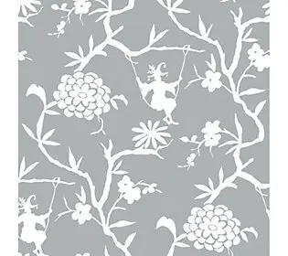 NEXTWALL Chinoiserie Silhouette Peel And Stick Wallpaper Roll - One-color