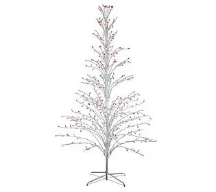 NORTHLIGHT 6' Christmas Cascade Twig Tree Outdo Or Multi Lights - One-color