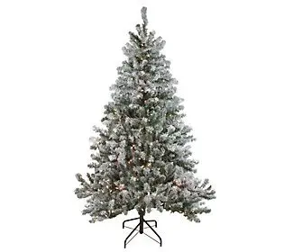 NORTHLIGHT Pre-lit Flocked Balsam Pine Christma S Tree - One-color