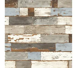 NEXTWALL Colorful Shiplap Peel And Stick Wallpa Per Roll - One-color