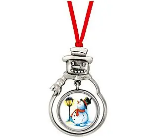 AMERICAN COIN TREASURES Jfk Half Dollar Snowman Ornament With Colorized Snowman Coin - One-color
