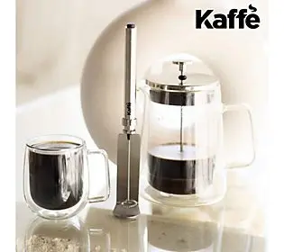 KAFFE Handheld Stainless Steel Milk Frother Whi Sk With Stand - Silver
