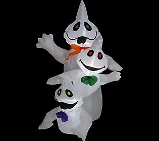 NORTHLIGHT 3.5' Lit Inflatable Ghost Trio Outdo R Yard Decor