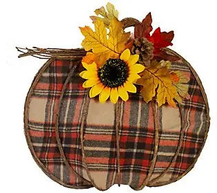 NORTHLIGHT Orange Plaid Pumpkin - One-color