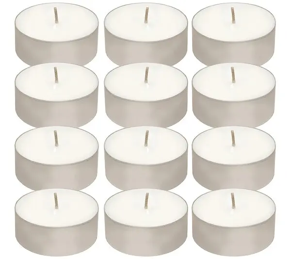 LUMABASE Extra Large Tea Light Candles- Set Of 12 - One-color