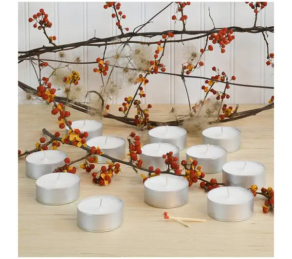 LUMABASE Extra Large Tea Light Candles- Set Of 12