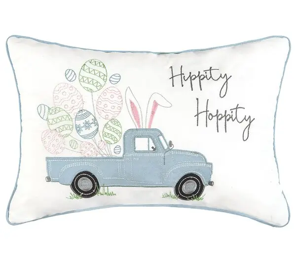 VALERIE PARR HILL 13' X 20' Hippity Hoppity Easter Truck Throw Pi Llow Valerie - One-color