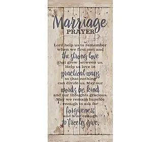 DEXSA COMPANY Dexsa Marriage Prayer New Horizons Wood Plaque - One-color