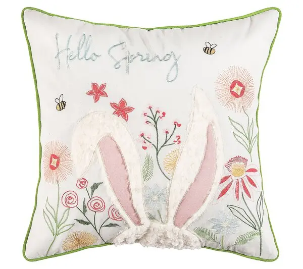 VALERIE PARR HILL 18' X 18' Hello Spring Easter Throw Pillow V Alerie - One-color