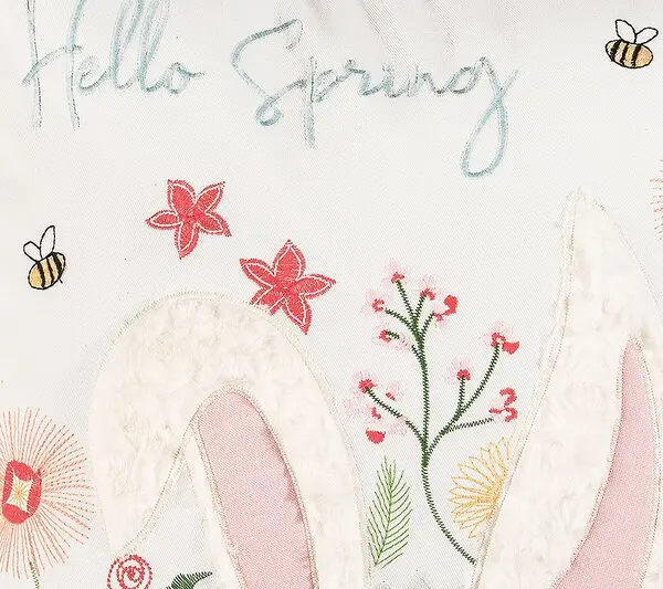 VALERIE PARR HILL 18' X 18' Hello Spring Easter Throw Pillow V Alerie