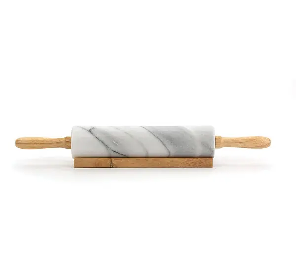 RSVP 10' White Marble Rolling Pin - One-color