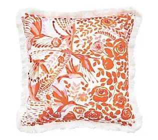 C&F HOME Carol & Frank Hummingbird Floral Pillow - One-color