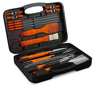 HOME-COMPLETE 18-piece Barbecue Grill Tool Set / Storage Case - One-color