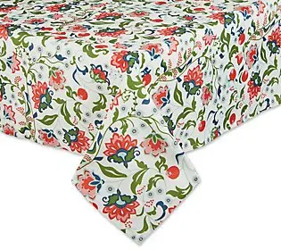 DESIGN IMPORTS 60' X 120' Garden Floral Outdoor Tablecloth - One-color